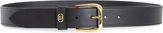 Gucci squared buckled belt and interlocking g