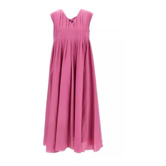Max Mara Pinkes- ausgestelltes- &auml;rmelloses Kleid mit V-Ausschnitt - - Dresses - Damen - Rosa - XS