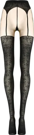 Wolford Bas de contention Passion Flower - Femme - Sous-v&ecirc;tements - Noir - Taille: 36 FR