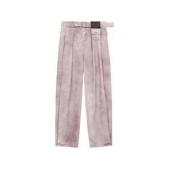 Loewe Jean large avec ceinture en denim de coton