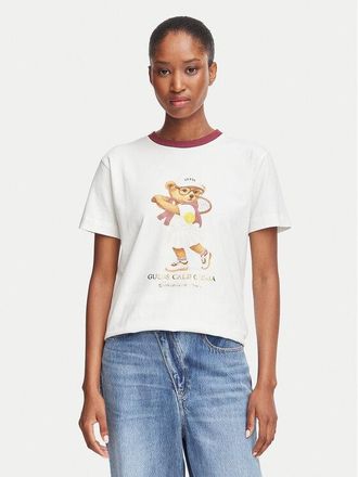 Guess T-Shirt V6BI14 K6742 Wei&szlig; Regular Fit