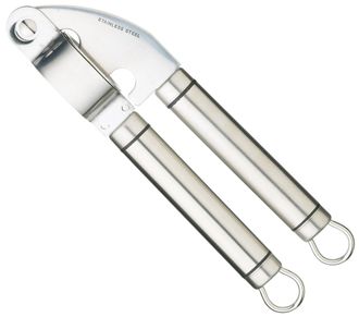 KitchenCraft Professional Knoblauchpresse, Edelstahl, mit Aufhängeloch, 20.5 cm