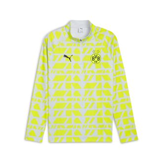 Puma Borussia Dortmund Aufw&auml;rmoberteil mit viertellangem Rei&Atilde;Yverschluss Herren, Accessoires, Grau, 3XL