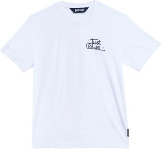Just Cavalli Homme, Tops, Blanc, Taille: S T-Shirt Firma