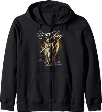 Trendy Apparel Born for Glory No Saints Just Martyrs Angel Kapuzenjacke