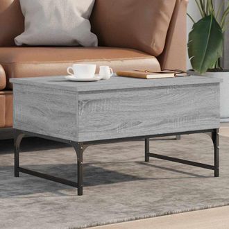 vidaXL Vidaxl - Table basse sonoma gris 70x50x40 cm bois ding&eacute;nierie et m&eacute;tal
