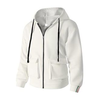 Generic Sweat Noir Homme a Capuche Pull Manche Coton Jaune D&eacute;bardeur Meilleur Styl&eacute; Acheter du Hoodies Electrique Musculation Ensemble Rayure Tirette Deux Col