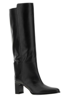 Jimmy Choo London Womens Black Leather Caly Boots Stivali