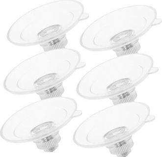 Soimiss 6 Stück Teiliges Transparente PVC Saugnäpfe mit Schraubmutter Wiederverwendbare Schwere Halterungen für Glasplatten Fensterdeko Vielseitige Befestigun