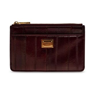 Dolce & Gabbana Porte-cartes en cuir avec logo - Femme - Accessoires - Rouge - Taille: ONE Size