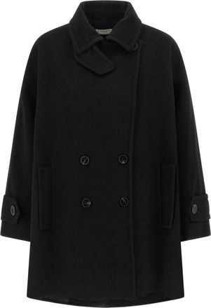 Alberto Biani Femme, Manteaux, Noir, Taille: 34 FR Caban Crois&eacute;