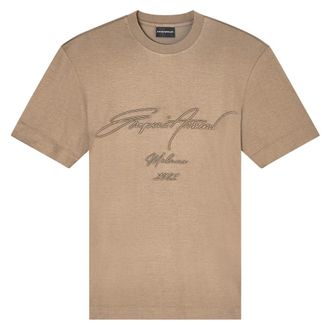 Emporio Armani T-Shirt mit Rundhalsausschnitt - - Tops - Herren - Braun - XL