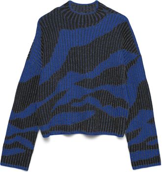 Vero Moda Damen Vmscorpio Ls Highneck Pullover Bf, Surf The Web, XL