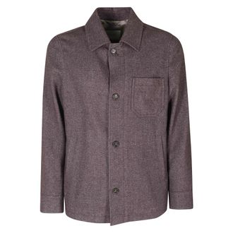 Seventy Veste chemise en laine douce d&eacute;lav&eacute;e - Homme - Vestes - Violet - Taille: M