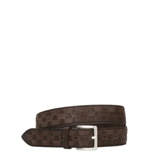 Orciani Homme, Accessoires, Brun, Taille: 90 CM Ceinture en cuir marron avec motif Intrecciato