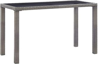 vidaXL vidaXL Gartentisch Anthrazit 123x60x74 cm Poly Rattan