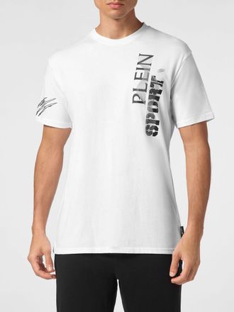 Plein Sport T-shirt slim fit en coton avec logo contrastant imprim&eacute;