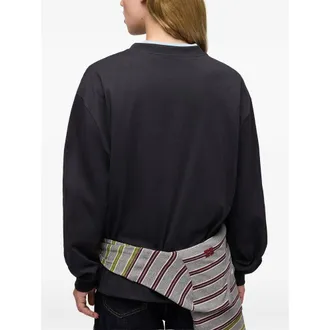 Ganni Floral Print Sweatshirt - Black