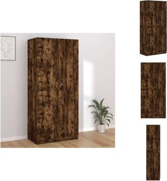 vidaXL Garde-robe Chêne fumé 90x52x200 cm Bois dingénierie - Meuble De Rangement - Armoire - Placard - Dressing - Meuble Chambre