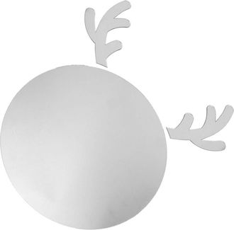 BESPORTBLE Tier Kristall Spiegel Aufkleber DIY Selbstklebende Runde Hase Kätzchen Hirsch Einhorn Muster Wandspiegel Aufkleber Abnehmbare Wandbilder Aufkleber für