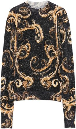 Versace Jeans Couture Pullover mit Chromo Couture-Print - Schwarz