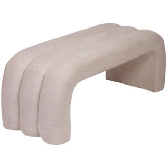 Amadeus Banc design Bump en tissu beige - 122 x 47 x 47 cm - 122x47x47cm - Beige