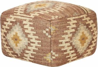 Beliani Pouf BEEL Jute Bunt