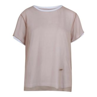 N&deg;21 Kurz&auml;rmeliges T-Shirt mit Lagen-Design - - Tops - Damen - Rosa - XS