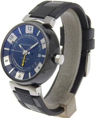 Louis Vuitton Montre Automatique Tambour GMT Pre-owned - Homme - Pre-owned - Bleu - Taille: ONE Size