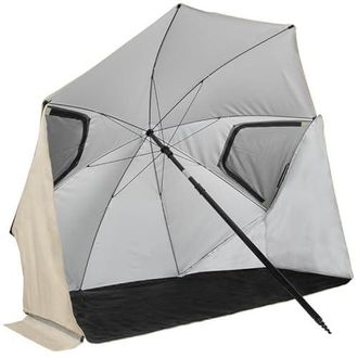 VirtuFit Parasol de plage de qualité supérieure - Protection contre le vent - 225 cm - Beige