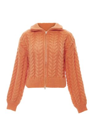 Mymo Strickjacke Damen orange