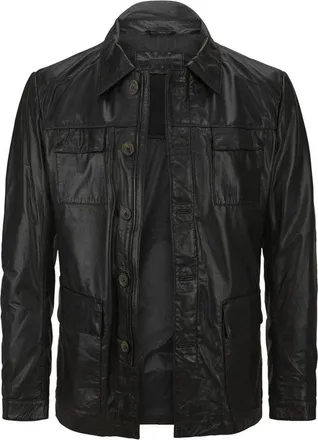 Milestone Lederjacke MSArturo Fieldjacke aus handgewachstem sehr d&uuml;nnem Lammleder