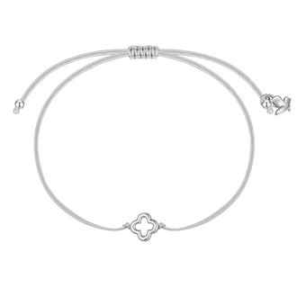 Glanzst&uuml;cke M&uuml;nchen Armband - Edelstahl Armband Kleeblatt - Gr. ONESIZE - in Silber - f&uuml;r Damen