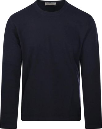 Officine Générale Homme, Pulls, Bleu, Taille: M T-shirt à manches longues et col rond