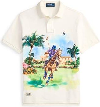 Polo Ralph Lauren Polo imprim&eacute; &agrave; manches courtes en coton
