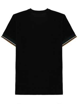 Fred Perry Logo-Embroidered Cotton T-shirt - Black