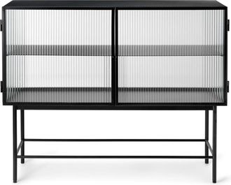 Ferm Living Buffet Haze, en verre stri&eacute; et m&eacute;tal Ferm Living