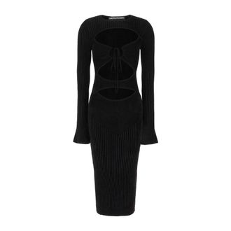 ADĀMO Andrea Adamo Stretch-Strick-Midikleid - - Dresses - Damen - Schwarzk - M