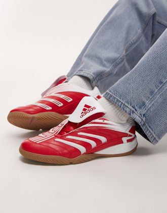 adidas Originals Predator Sala - Sneaker in Rot und Wei&szlig;