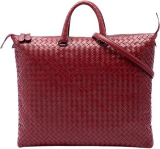Bottega Veneta Pre-owned Gewebte Leder Satchel - - Pre-owned - Damen - Rot - ONE SIZE