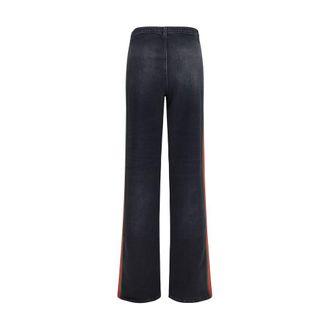 Gucci Womens Black Cotton Straight-Leg Jeans Clothing