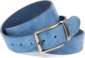 Anthoni Crown Damen Lederg&uuml;rtel G&uuml;rtel, Jeans Blau, 90