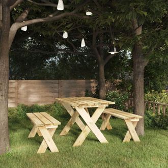 vidaXL Banc de jardin 110 cm Bois de pin impr&eacute;gn&eacute;