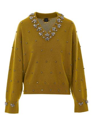 Pinko Pull Col Rond - Vert
