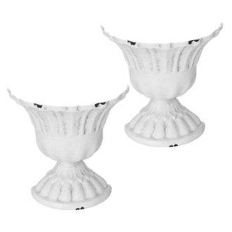 Valiclud 2 St&uuml;ck Metall Halbwandvase Vintage Blumentopf Halbvase Rustikale Pflanzendeko f&uuml;r Wandkunst und &Ouml;lgem&auml;lde Dekoration Stabile Metallblumenvase f&uuml;r Rus