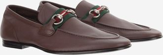 Gucci Mens Leather Como Loafers Brown