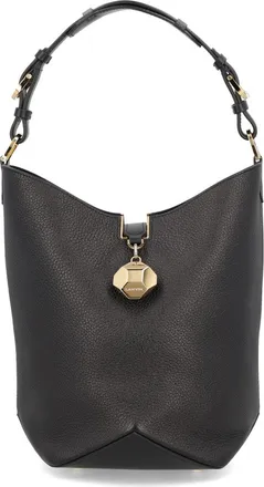 Lanvin Womens Catch Handbag Black Calf Leather Handbags Hand Bags