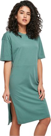 Urban Classics Ladies Organic Oversized Slit Tee Dress, paleleaf, 4XL