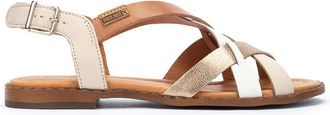 Pikolinos Flache Sandalen in Leder ALGAR für Frauen Farbe MARFIL
