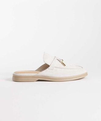 Steve Madden Patrizia - Mocassins en daim - Sable-Blanc